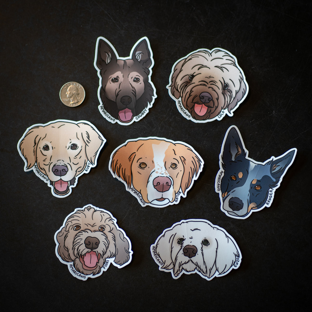 FPS Truffle Dog Sticker Set – Fast Penny Spirits